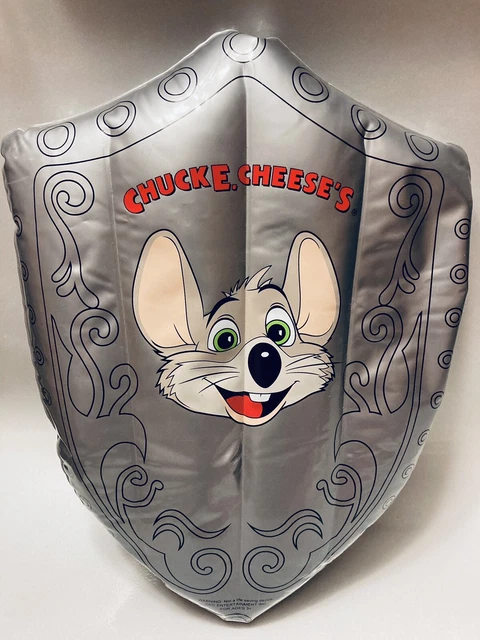 RARE CHUCK E. CHEESE INFLATABLE BLOW-UP SHIELD Vintage Prize Toy ...
