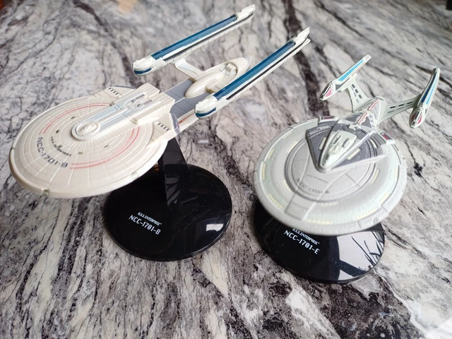 KONAMI STAR TREK USS ENTERPRISE NCC-1701-B and NCC-1701-E, + Stands £31 ...