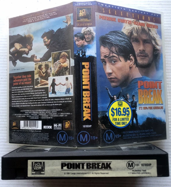 POINT BREAK - its 100% Pure adrenaline (VHS Cassette Tape, 1991) $4.00 ...