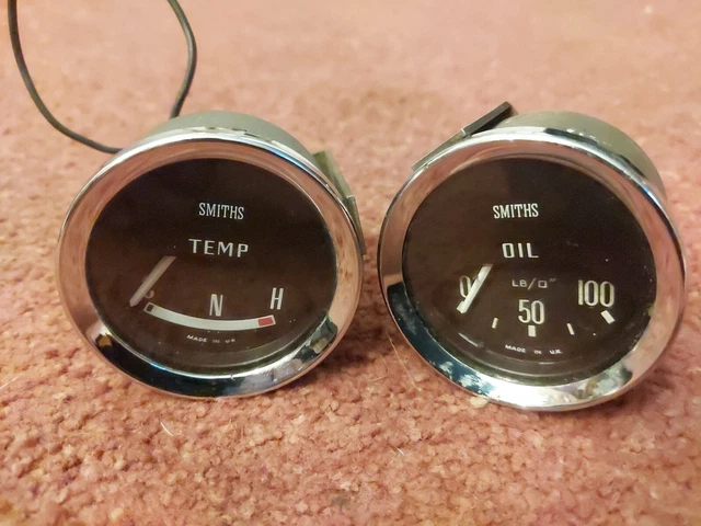 CLASSIC MINI MK1 Temperature gauge and oil pressure gauges Smiths £60. ...