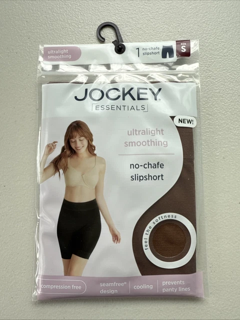 JOCKEY ESSENTIALS WOMENS SMALL No Chafe Slipshort BROWN Smoothing £8.89 ...