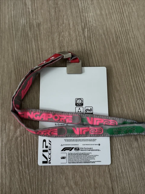 2023 F1 PADDOCK VIP Pass Singapore Carlos Sainz Ferrari Smooth ...