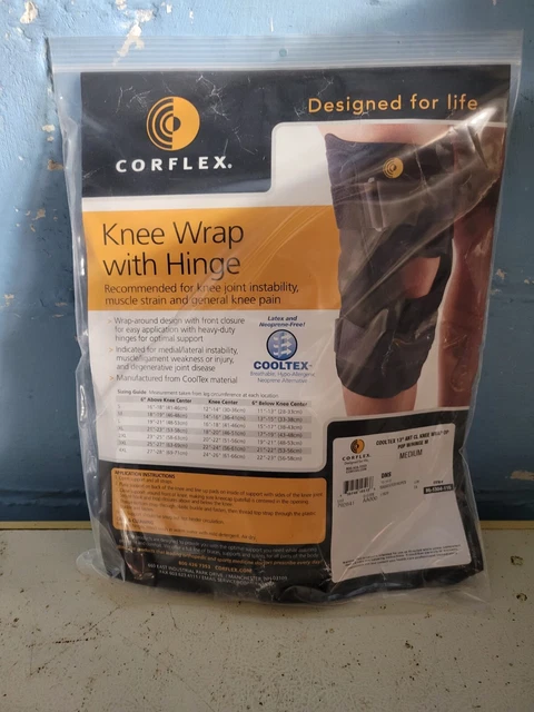 CORFLEX 13& COOLTEX Anterior Closure Hinged Knee Brace Op Pop #86-1304 ...