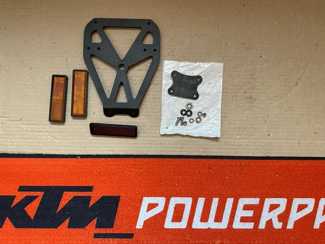 KTM KENNZEICHENTRÄGER VERLÄNGERUNG Katzenauge Rückstrahler 690 790 890 ...