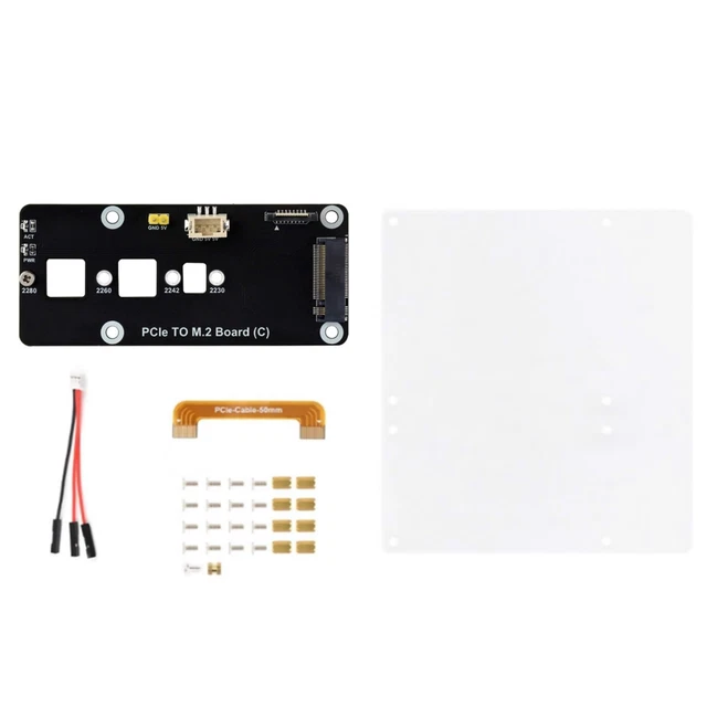 1 PC BLACK PCIe to M.2 NVMe SSD Adapter Board For Raspberry Pi5 Gen2 ...