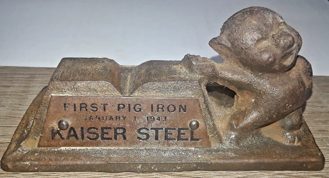 RARE - KAISER Steel First Pig Iron Commemorative Paper Weight EUR 90,00 ...