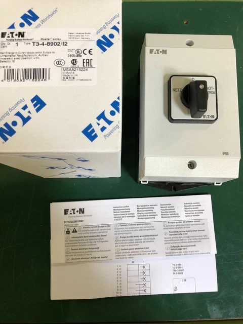 EATON/MOELLER SWITCH POWER/EMERGENCY Power in Chassis T3-4-8902/I2 £168 ...