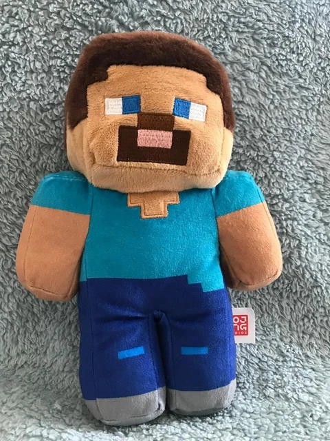 MINECRAFT STEVE SOFT Toy Mattel Mojang Studios 9” Plush Excellent ...
