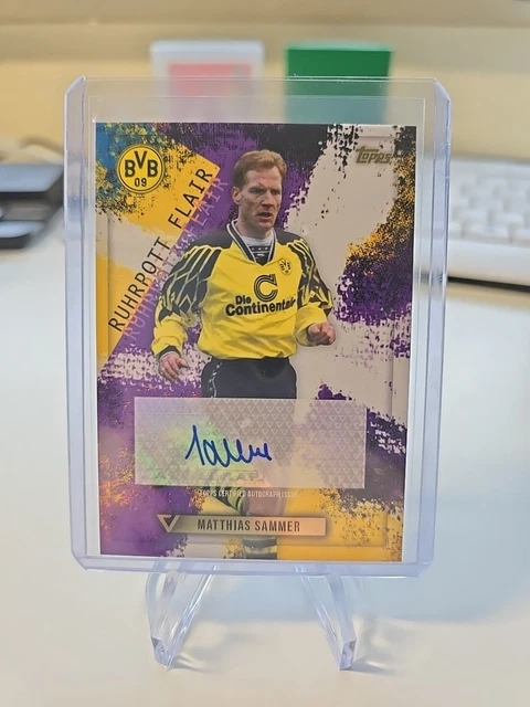 TOPPS BORUSSIA DORTMUND Vernissage Matthias Sammer Auto Ruhrpott Flair ...