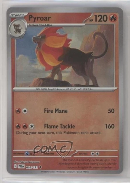 2025 POKEMON SV: Prismatic Evolutions (PRE) Poke Ball Foil Pyroar #016 ...