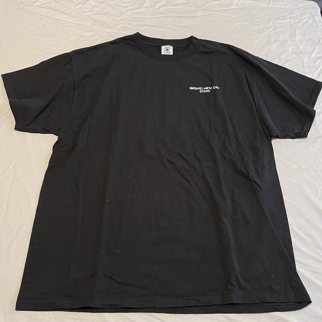 VINTAGE 90S STING Brand New Day Tour Crew Graphic T-Shirt Size XL Black ...