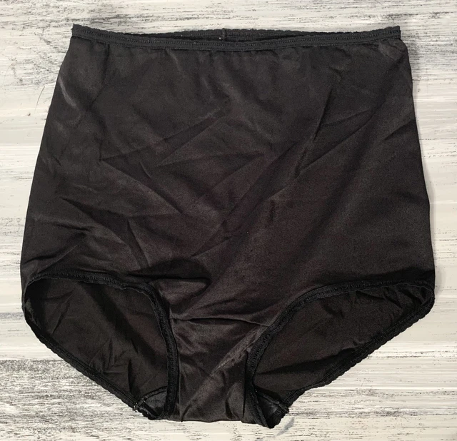 VINTAGE GRANNY BALI Panty Panties Black Mushroom Sheer Small Nylon ...