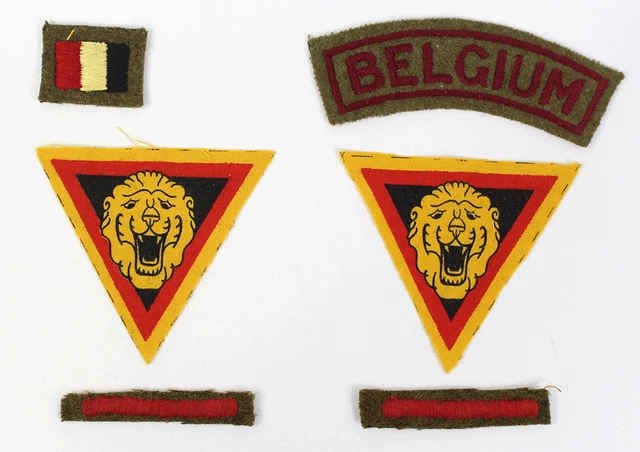 ENSEMBLE D'INSIGNES BRIGADE Piron - Armée Belge (matériel original ...