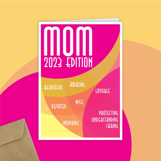 MOM 2023 EDITION, Mother’s Day card, change adjectives,add personalised ...