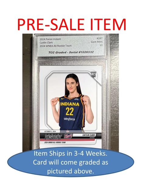 2024 PANINI INSTANT Caitlin Clark WNBA All-Rookie Team TCC Graded Gem ...