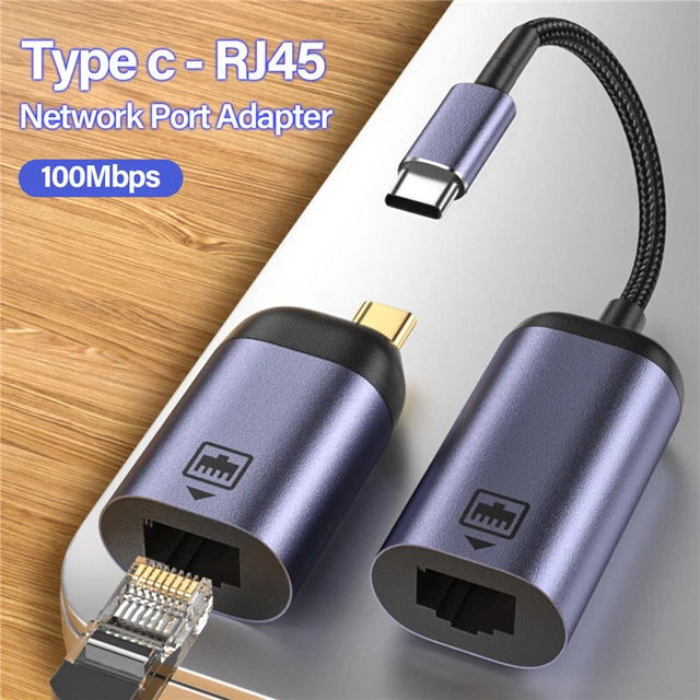 USB C TO Ethernet Adapter RJ45 To Type-C Gigabit Ethernet LAN Network ...