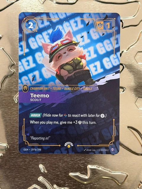 TEEMO - SCOUT GGEZ OGN 197b/298 Riftbound Nexus Night Promo Karte - NM ...