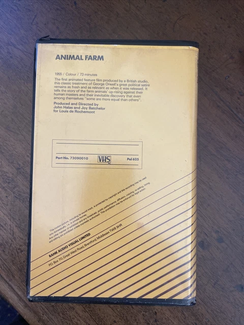 ANIMAL FARM GEORGE Orwell Pal Vhs Video £13.01 - PicClick UK