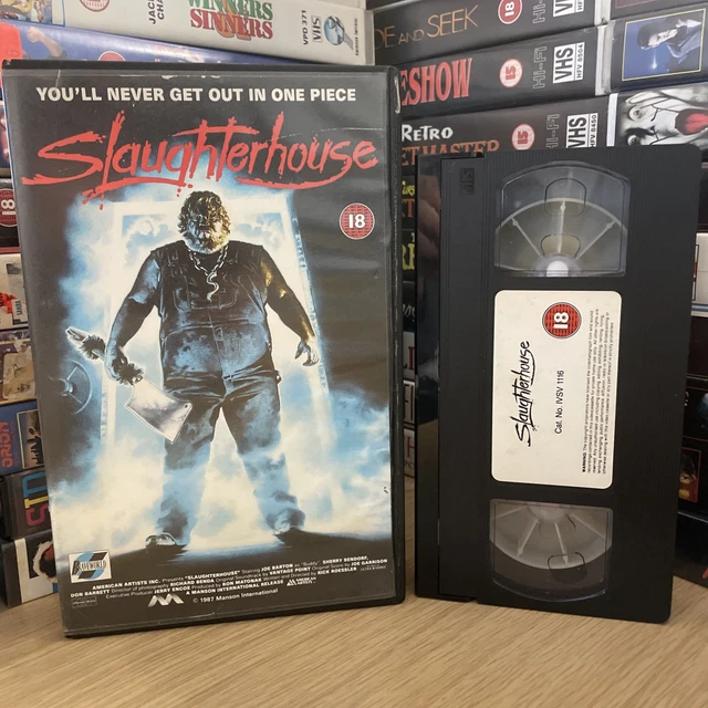 SLAUGHTERHOUSE - BIG Box Ex-rental VHS - 80s Horror Slasher ...