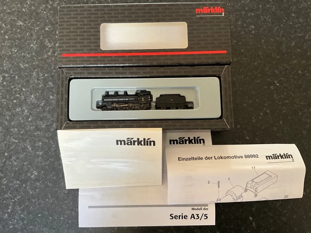 MARKLIN SPUR Z scale/gauge.”Swiss Old Timer” Steam Locomotive & Tender ...