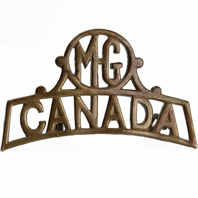 WW1 CANADIAN MACHINE Gun Corps MGC Battalion Canada CEF Shoulder Title ...