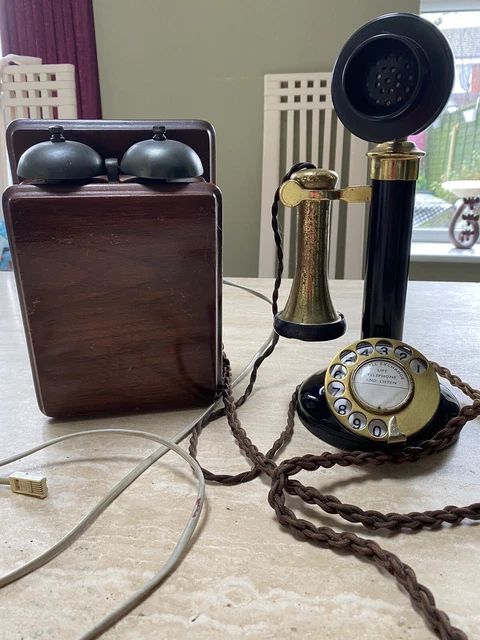 GPO VINTAGE CANDLESTICK Pillar Telephone With Bellset No 41 £135.00 ...