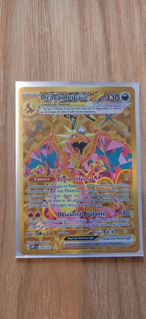 CARTE POKÉMON DRACAUFEU ex 228/197 OBF Flammes Obsidiennes Gold Rare FR ...