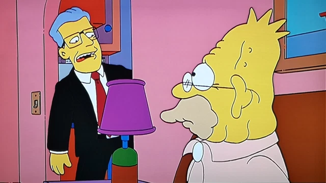 GRAMPA THE SIMPSONS Original Production Drawing Studio Animation Cel ...