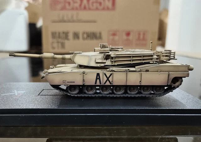 US ARMY M1 main battle tank M1A2 Abrams metal antenna tank model 1/72 ...