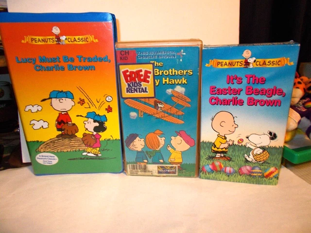 3 CHARLIE BROWN Vhs Tapes 1988-Wright Brothers ,2003-Lucy Traded & 1994 ...