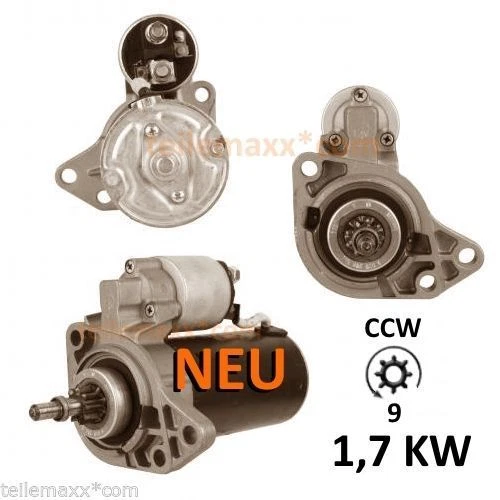 DÉMARREUR POUR VW T4 Caddy Golf Jetta 0001110133 TD 0001110001 TDI ...