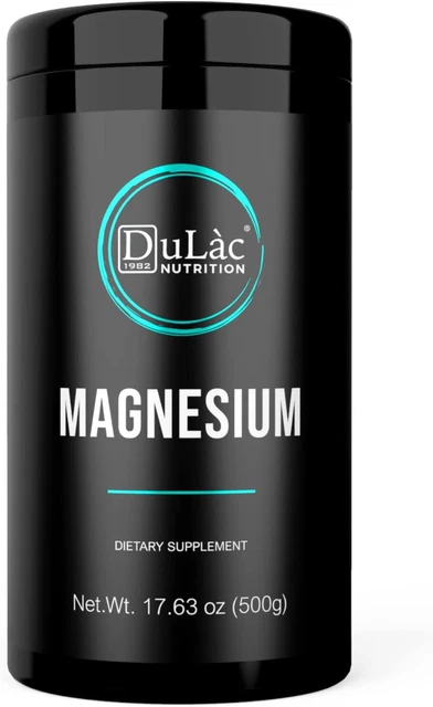 UNFLAVOURED MAGNESIUM POWDER 500g (450mg dose) Reduced Fatigue ...