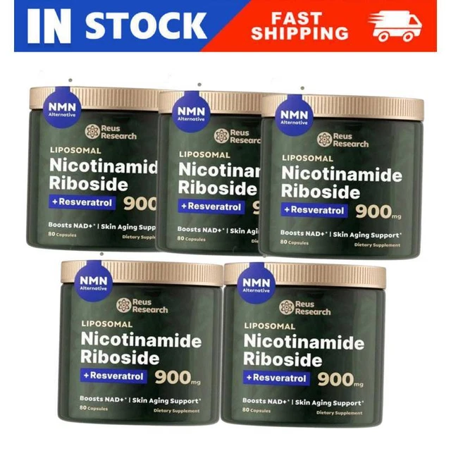 REUS RESEARCH NAD+ Supplement Caps for Skin Aging Support Energy and ...