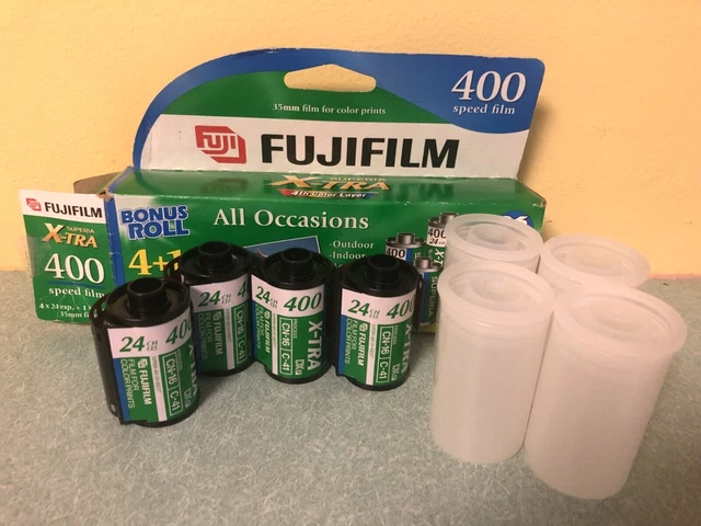 FUJIFILM 35MM 400 Speed Film Rolls (4X24 Exp) Package -EXPIRED $13.50 ...