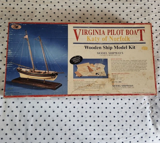 MODEL SHIPWAYS VIRGINIA Pilot Boat Katy of Norfolk Wood Kit No. 2001 ...