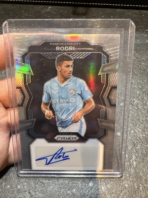 2023-24 PANINI PRIZM Premier League Rodri Autograph Manchester City 02/ ...