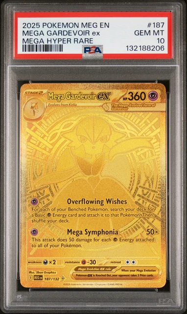 2025 POKEMON MEG En-Mega Evolution Mega Hyper Rare #187 Mega Gardevoir ...