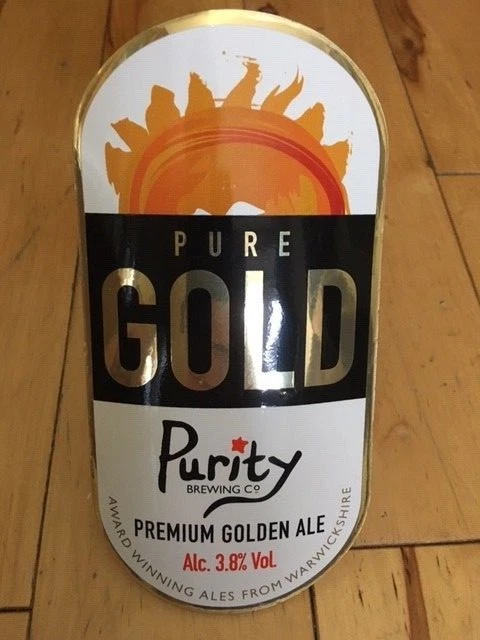 PURITY BREWERY PURE Gold Premium Golden Ale Alc 3.8% Vol Hand Pull Cask ...