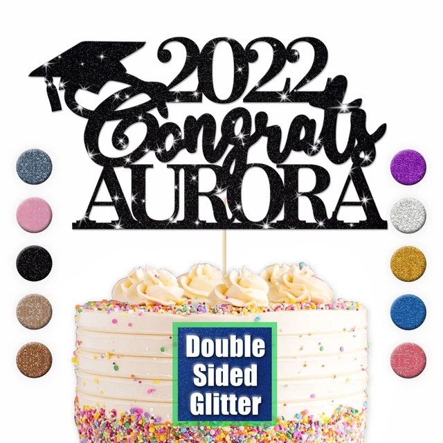 PERSONALISED CAKE TOPPER Congrats Graduation Celebration Student Class ...