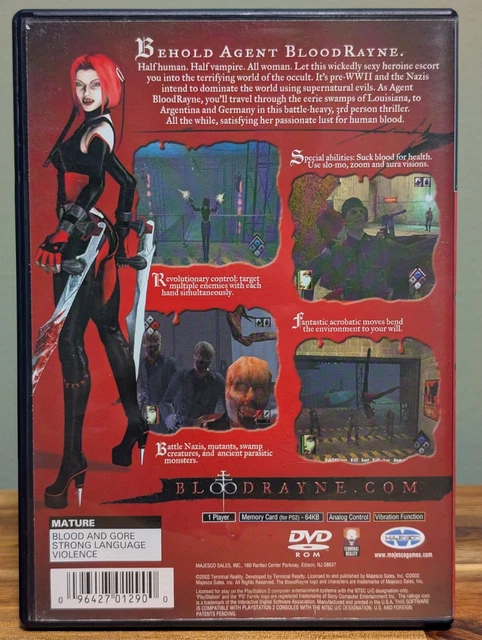 BLOODRAYNE ( PLAYSTATION 2 PS2 ) No Manual - Teststed - Nice📀! $19.99 ...
