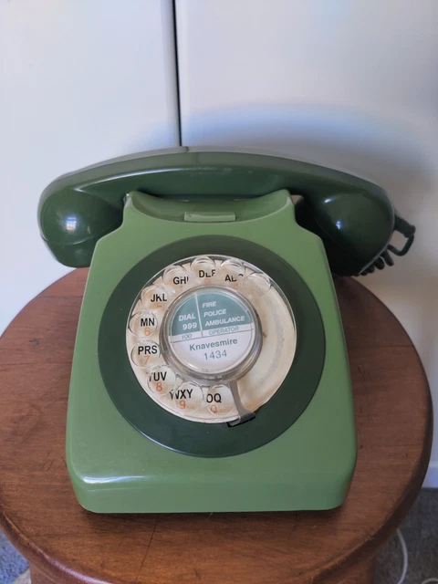 VINTAGE 70S ROTARY Dial Phone Two Tone Green 746L DFM 69/1 . Not Tested ...