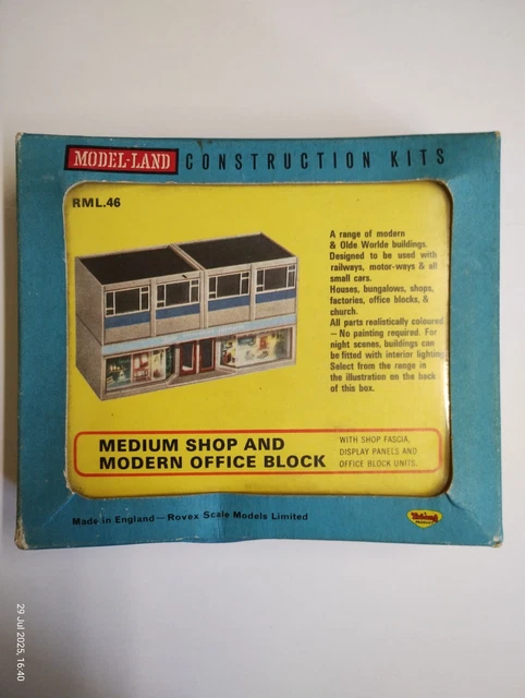 TRIANG ROVEX MODEL-LAND Rml.46 Medium Shop & Modern Office Block ...