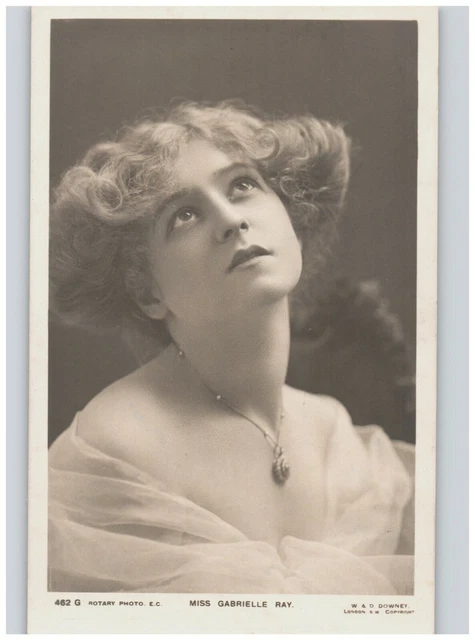 MISS GABRIELLE RAY Actress Gazing Up Big Hair Portrait Rotary Photo RPPC £9.38 - PicClick UK