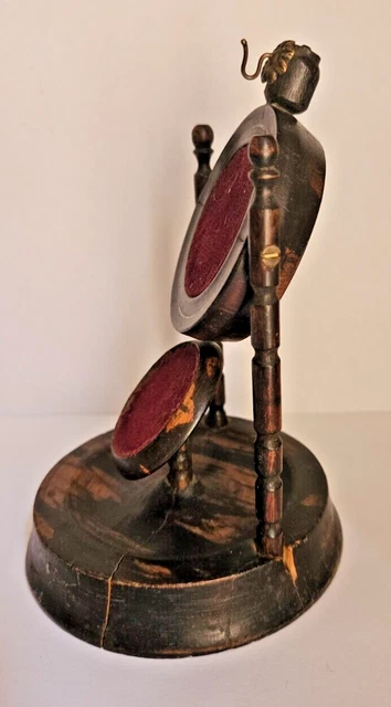 ANCIEN PORTE Montre Gousset En Bois Tourne Et Velours Xix Siecle EUR 69 ...