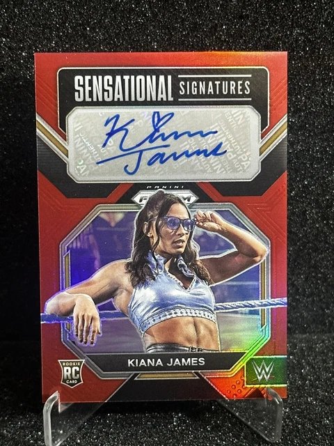 2023 PRIZM WWE Kiana James Sensational Signatures ROUGE Auto 20/99 RC ...