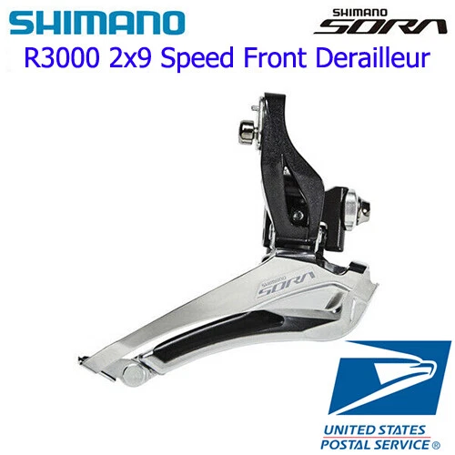 SHIMANO SORA FD-R3000-F for 2x9 Speed Brazed-On Mount Front Derailleur ...
