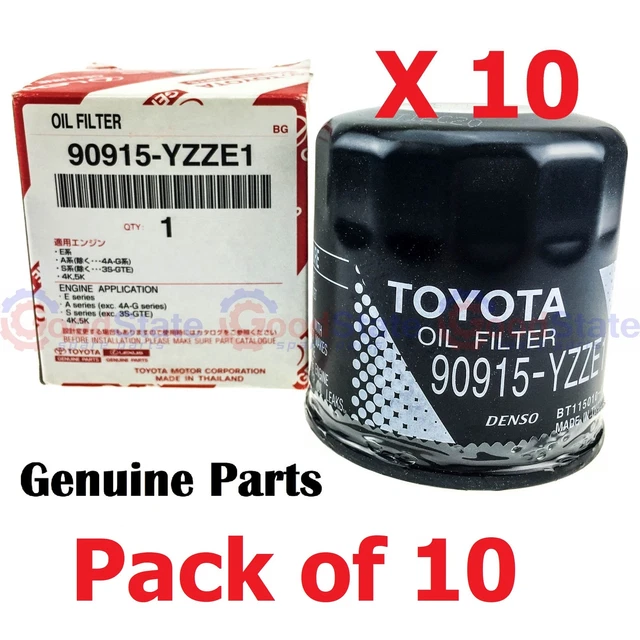 GENUINE AVENSIS ZZT251 ZZT250 ZZT221 1.8 1.6 Oil Filter Pack x10 Ref ...