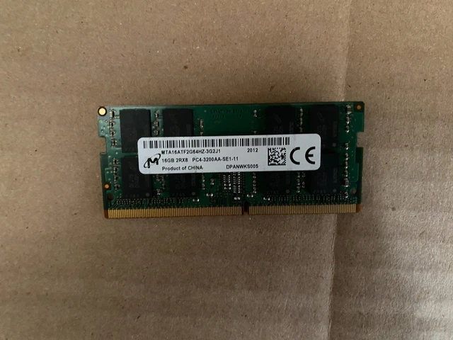 MICRON 16GB 2RX8 Pc4-3200Aa Ddr4 Laptop Ram Mta16Atf2G64Hz-3G2J1 V3-2 ...