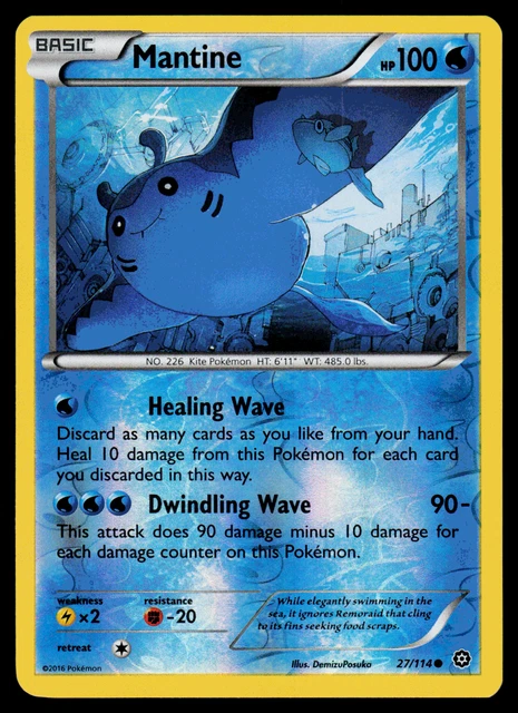 POKÉMON - XY - Steam Siege Mantine 27/114 Reverse Holo - Neuf dans sa ...