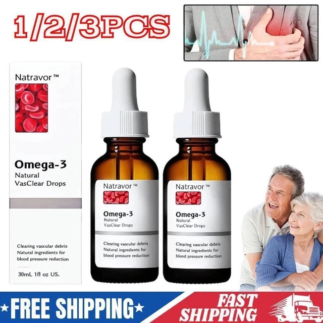 VEGAN OMEGA 3 Natural Vasclear Drops Fish oil Alternative DHA EPA ...